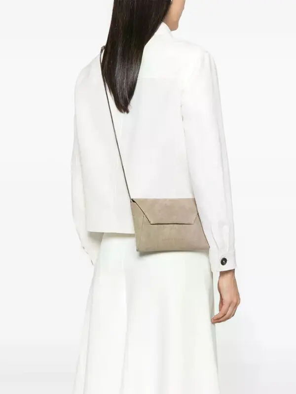 Brunello Cucinelli Suede Clutch Bag - Grey
