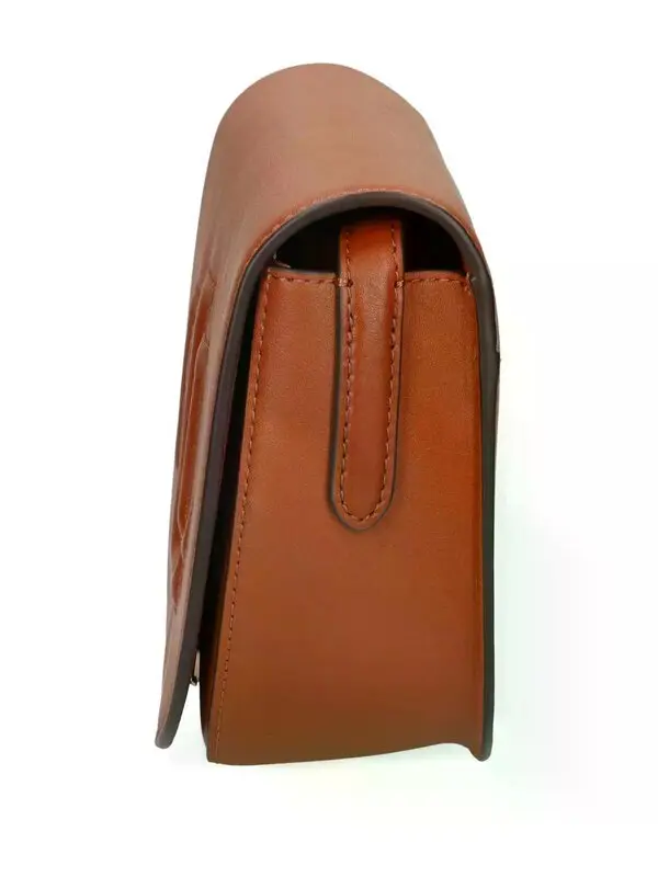 Ralph Lauren Witley Embossed Leather Cross Body Bag - Brown