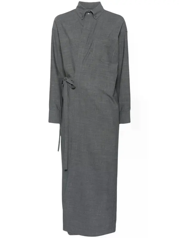 Fabiana Filippi Wrap Maxi Dress - Grey