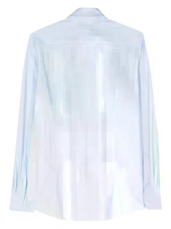 DELL'OGLIO Geometric-pattern Classic-collar Shirt
