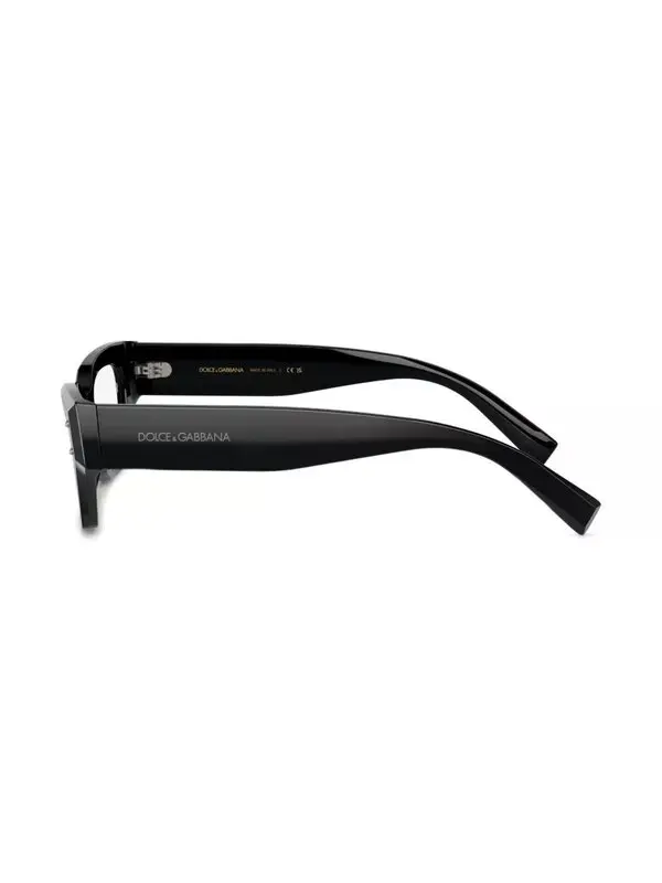 Dolce & Gabbana Logo-engraved Rectangle Frame Glasses