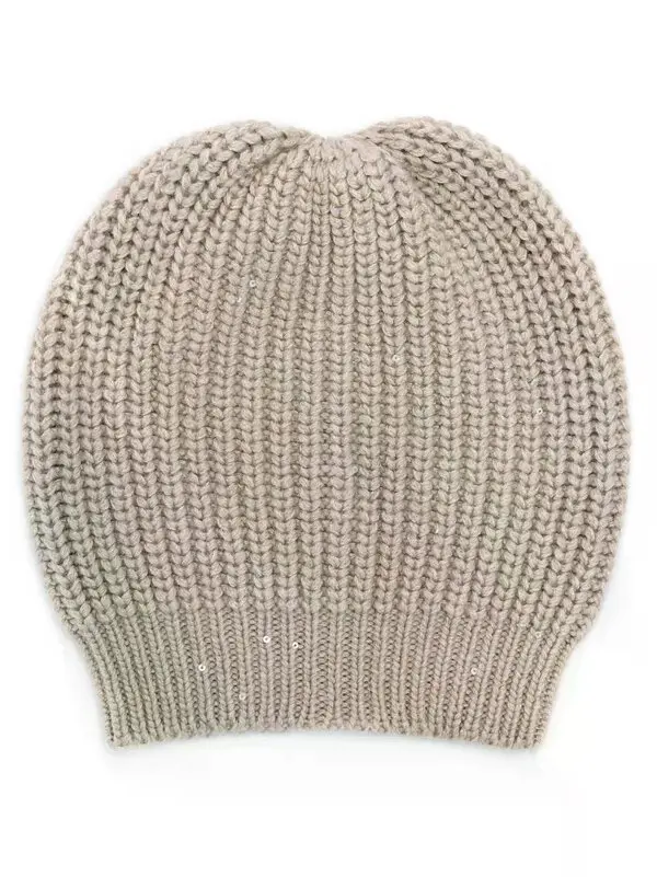 Brunello Cucinelli Purl-knit Beanie - Neutrals
