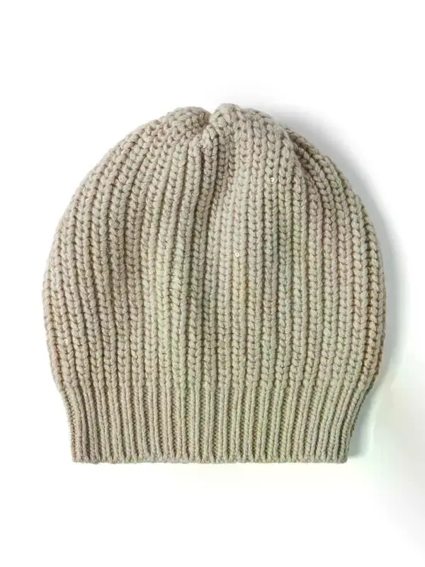 Brunello Cucinelli Purl-knit Beanie - Neutrals
