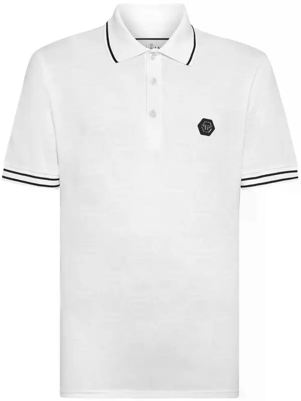 Philipp Plein Logo-appliqué Cotton Polo Shirt