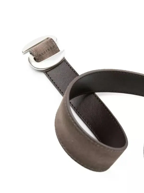 Orciani Buckled Suede Belt - Grey
