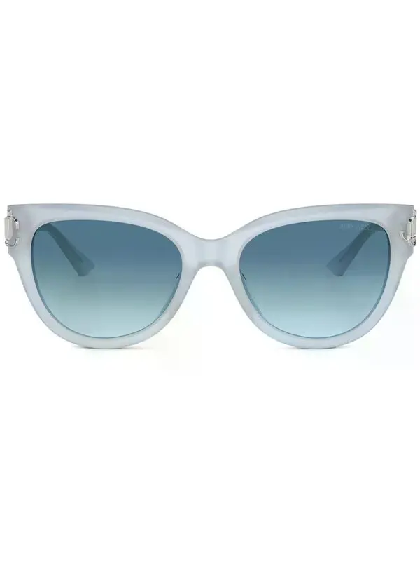 JIMMY CHOO Logo Plaque Butterfly Sunglasses - Blue