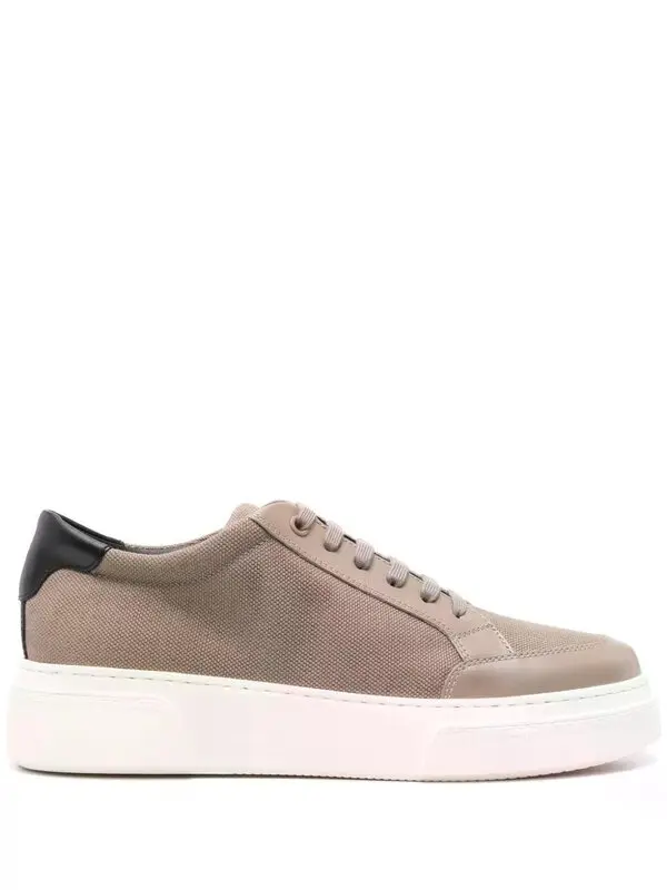 Giorgio Armani Lace-up Canvas Sneakers