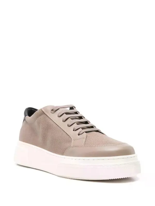 Giorgio Armani Lace-up Canvas Sneakers