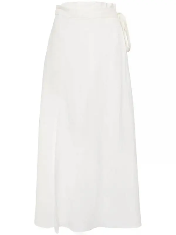 Voz High-waisted Wrap Skirt - Neutrals