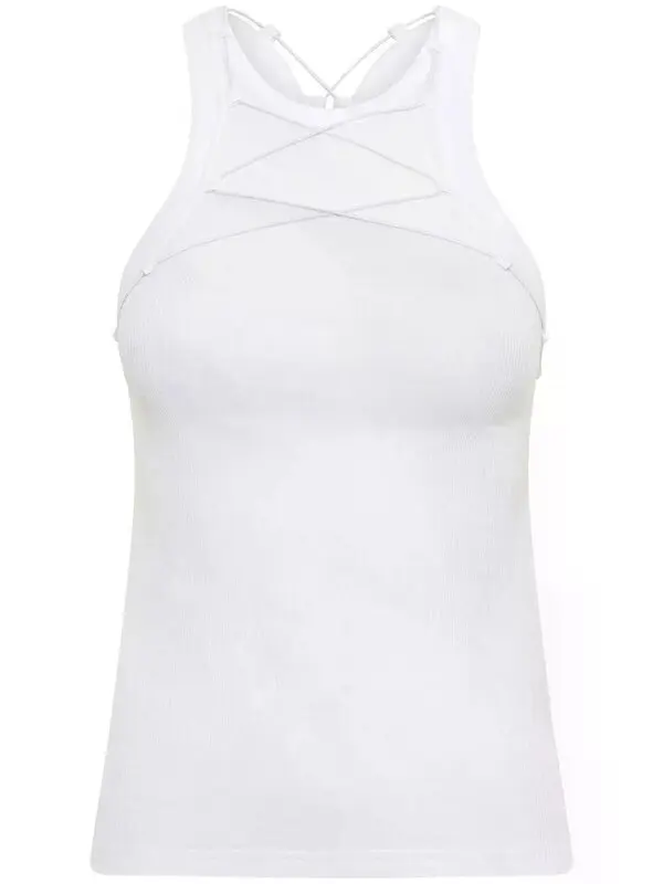 DION LEE Lock Drawstring Tank Top - White
