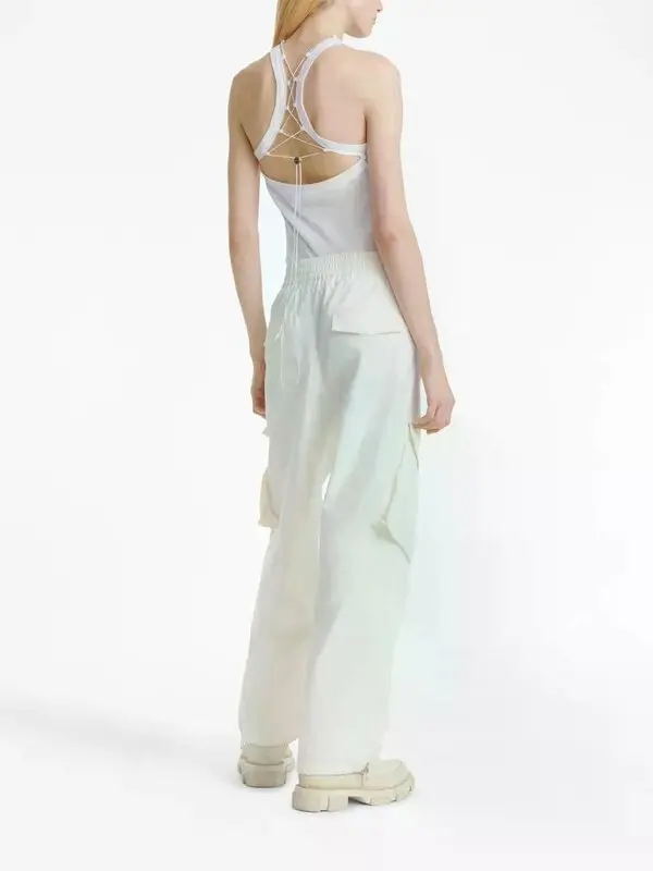 DION LEE Lock Drawstring Tank Top - White