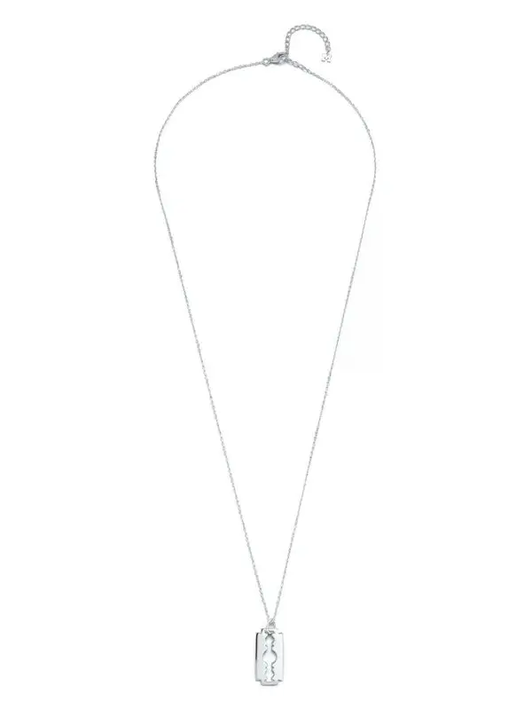 Mateo Sterling Razor Blade Pendant Necklace - Silver