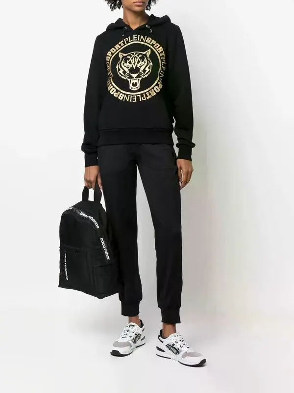 PLEIN SPORT Logo-print Tiger Hoodie