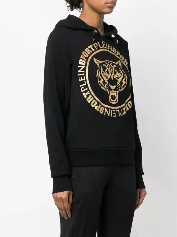 PLEIN SPORT Logo-print Tiger Hoodie