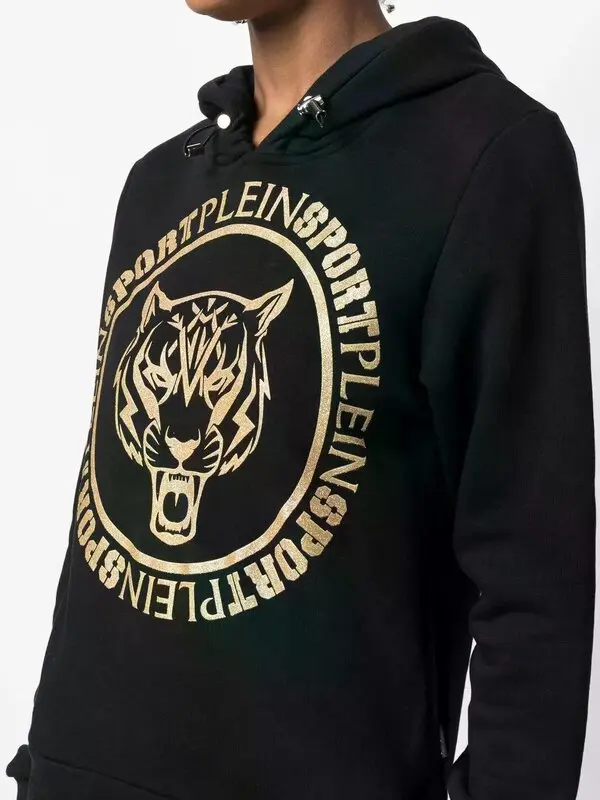 PLEIN SPORT Logo-print Tiger Hoodie