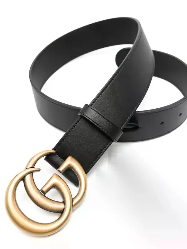 Gucci Gg Buckle Belt - Black