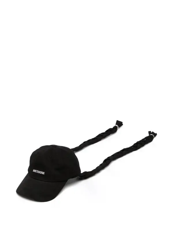 We11Done Braided Logo Cap - Black