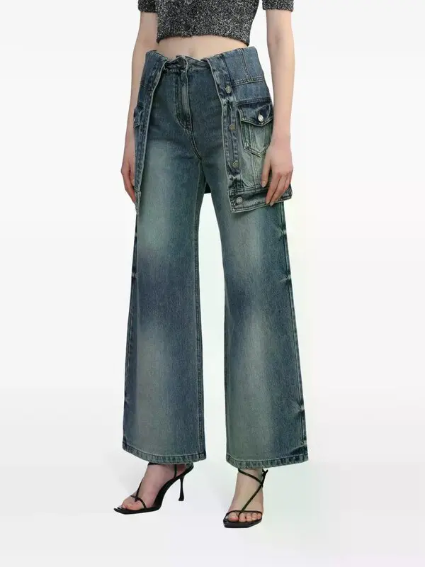 JUUN.J Layered Panelled Wide-leg Jeans