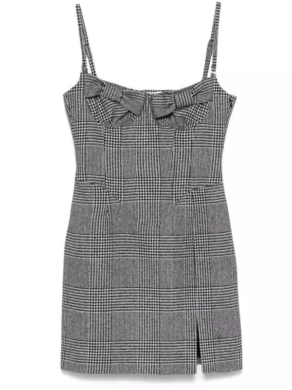 Vivetta Prince Of Wales Mini Dress - Black