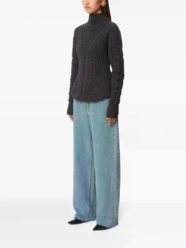 Nina Ricci Chunky Cable-knit Wool-blend Jumper
