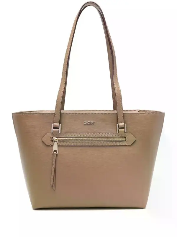 Dkny Logo-lettering Tote Bag - Neutrals