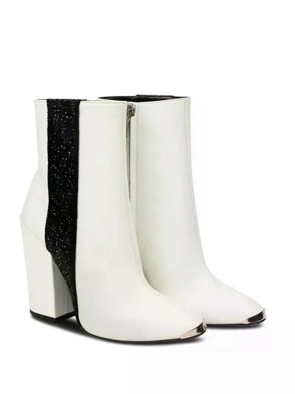 Amiri Glitter Stripe Leather Boots