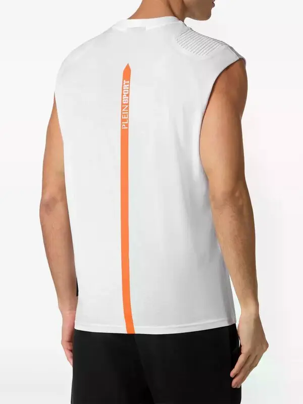 PLEIN SPORT Logo Patch Sleeveless T-shirt