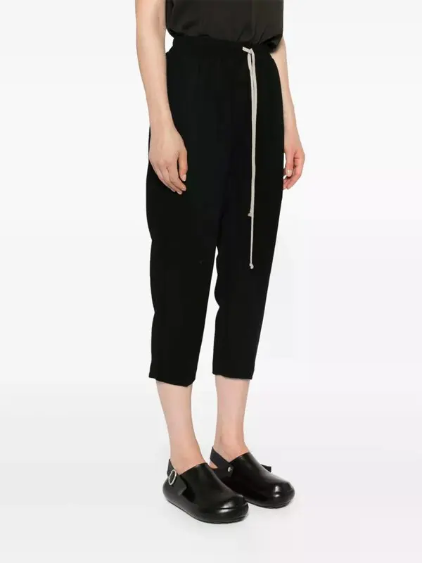 Rick Owens Astaires Cropped Virgin Wool Trousers - Black