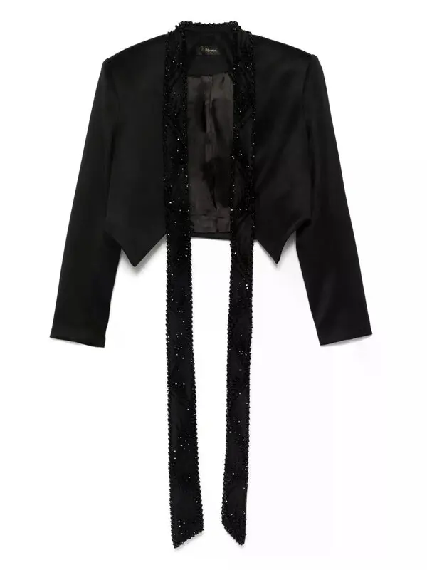 M.MARQUISE Karlie Cropped Blazer - Black