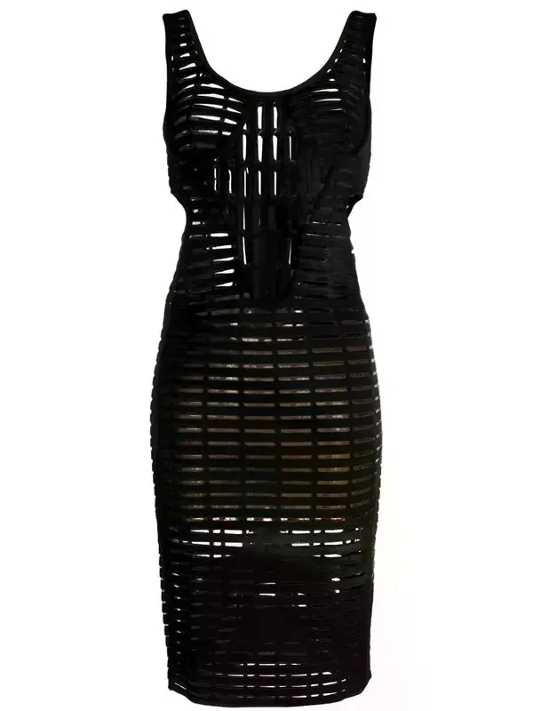 GENNY Iconic Cut-out Midi Dress - Black
