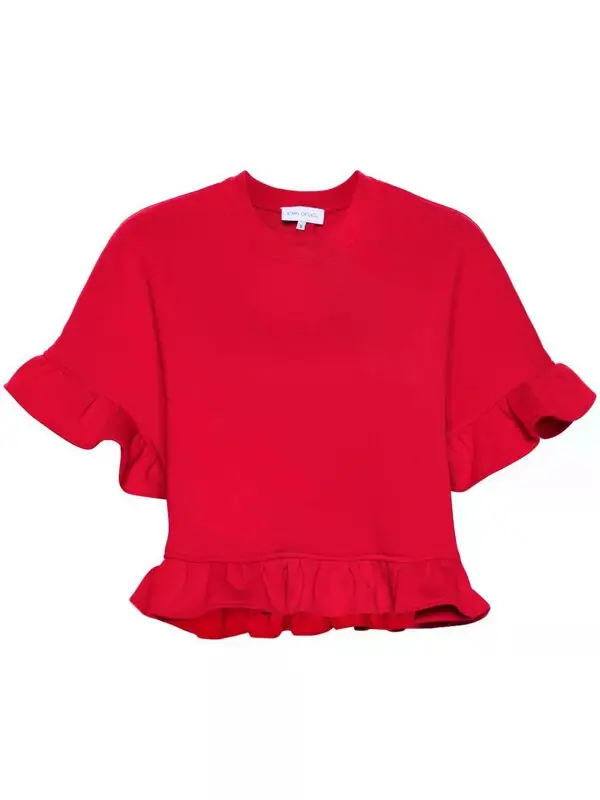 IOANA CIOLACU Peony Ruffled Jersey Top