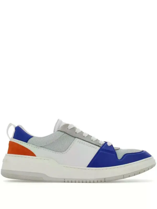FERRAGAMO Panelled Low-top Sneakers - Grey