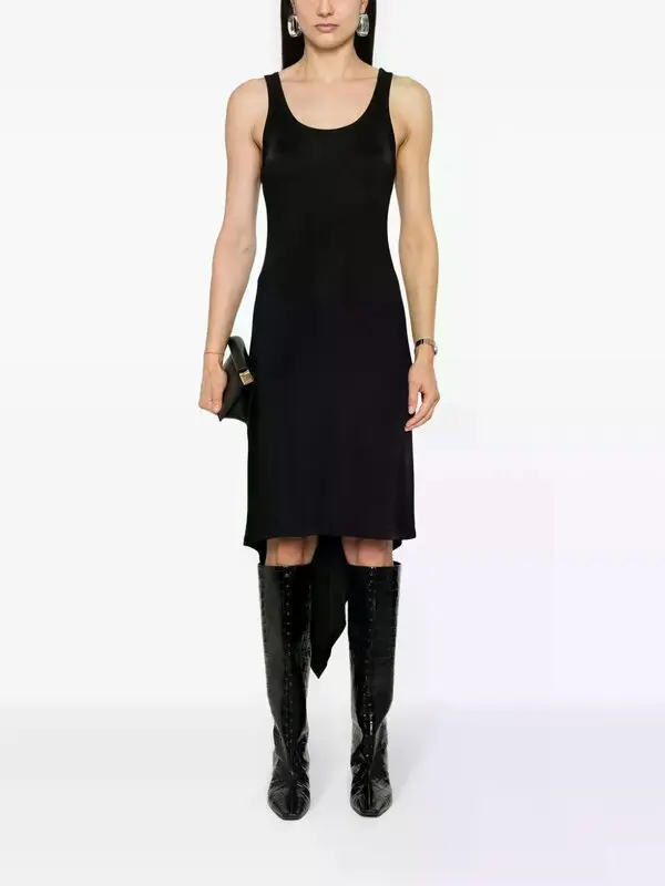 Helmut Lang Asymmetric Hem Midi Dress