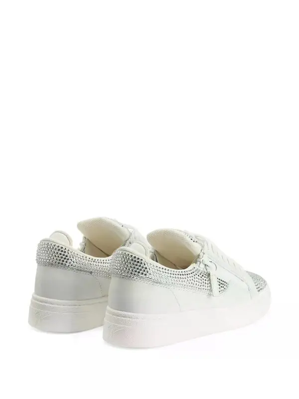 GIUSEPPE ZANOTTI Rhinestone-embellished Leather Sneakers