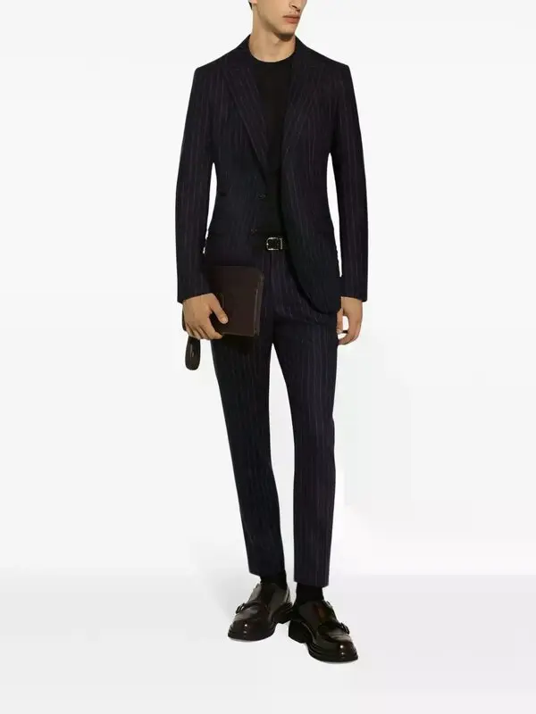 Dolce & Gabbana Pinstripe Single-breasted Jacket - Black
