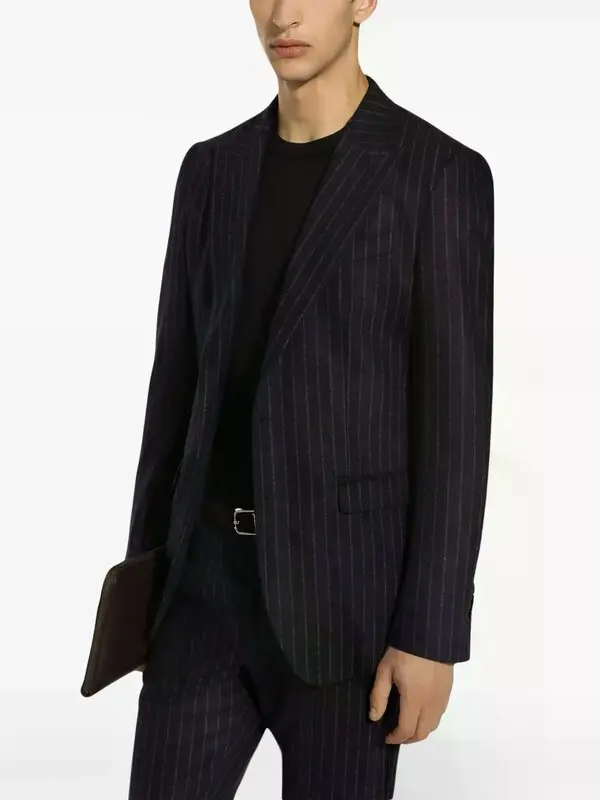 Dolce & Gabbana Pinstripe Single-breasted Jacket - Black