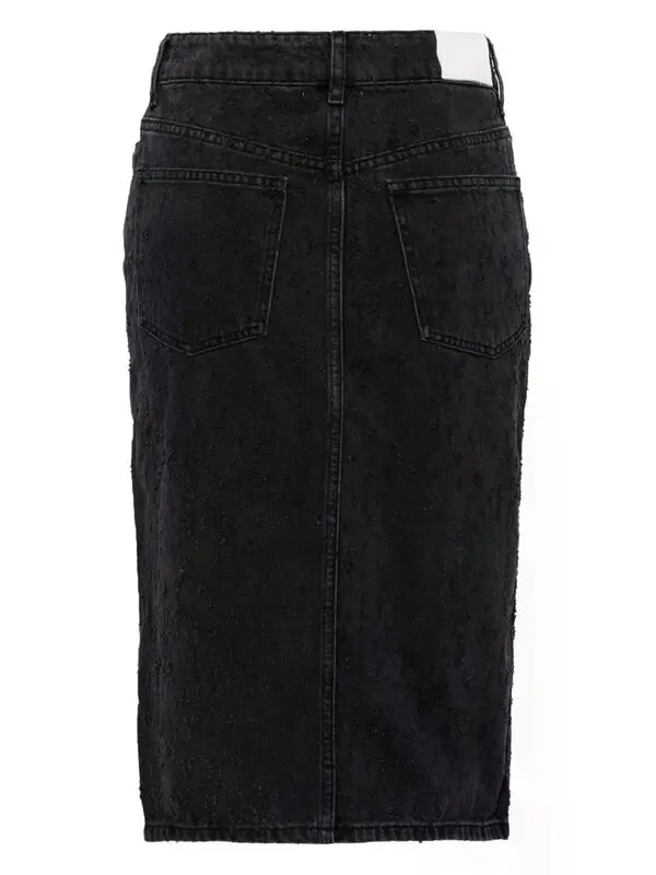 HALFBOY Logo Patch Denim Skirt