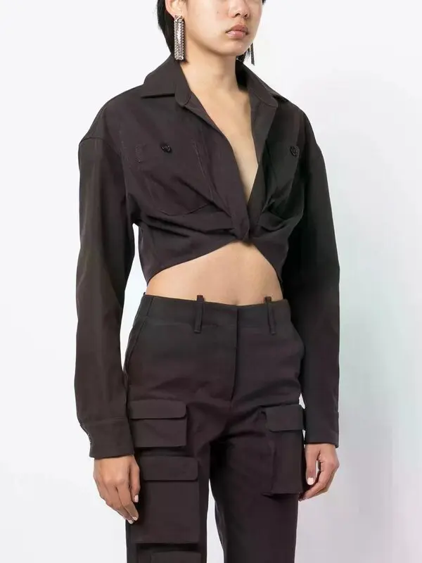 Off-White Twisted Cropped Shirt