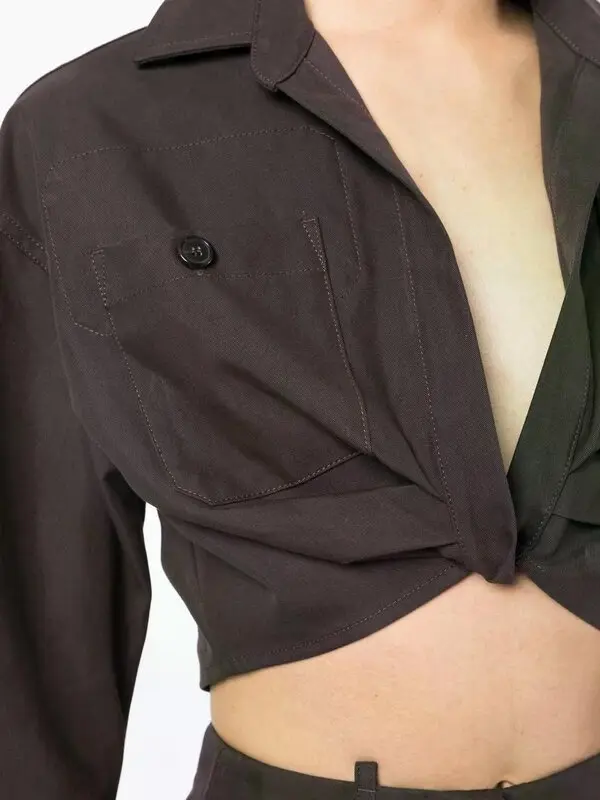 Off-White Twisted Cropped Shirt