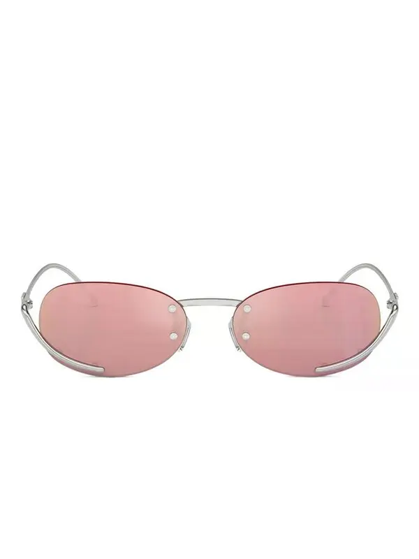 DIESEL® Oval Rimless Sunglasses - Silver