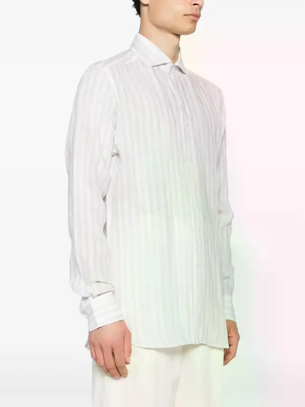 DELL'OGLIO Striped Linen Shirt