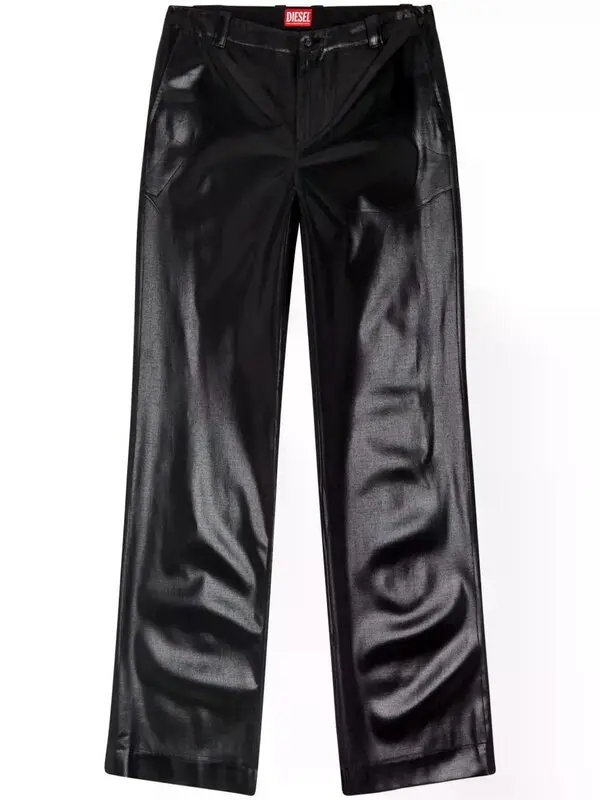 DIESEL® Stanley Panelled Straight Leg Trousers - Black