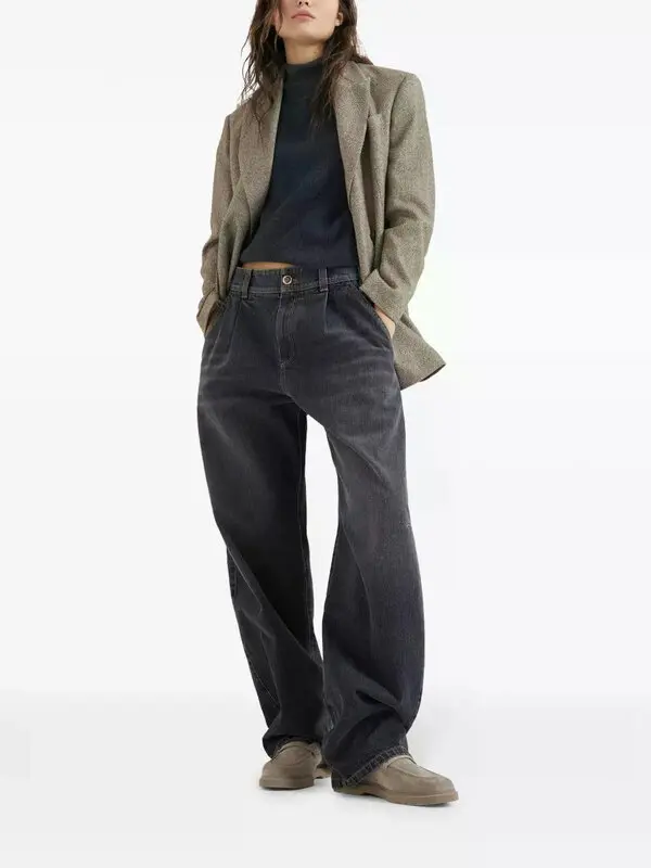 Brunello Cucinelli Penny Loafers With Shearling Lining And Monili Detail
