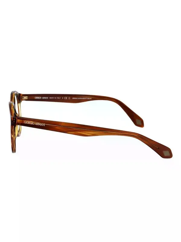 Giorgio Armani Round-frame Glasses - Brown