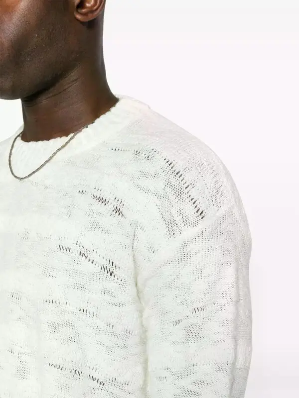 SUNFLOWER Repair Purl Knit Crew Neck Jumper