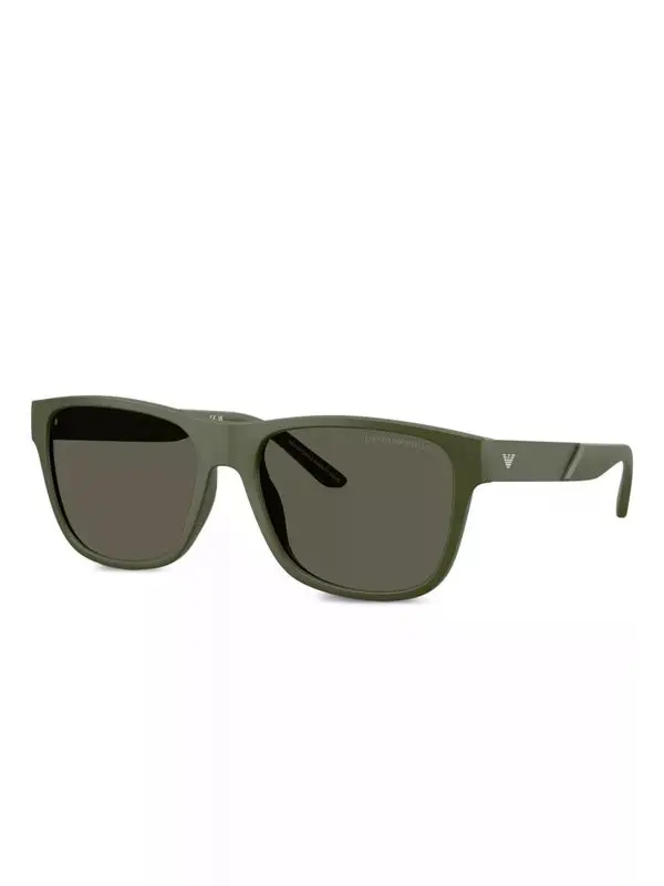 Emporio Armani Logo-print Full Rim Sunglasses - Green