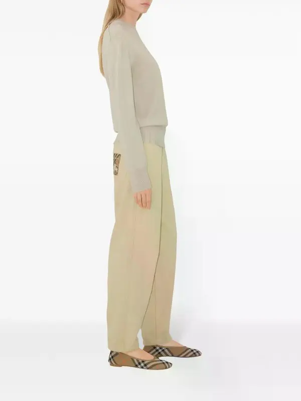 Burberry Check Label Cotton Track Pants