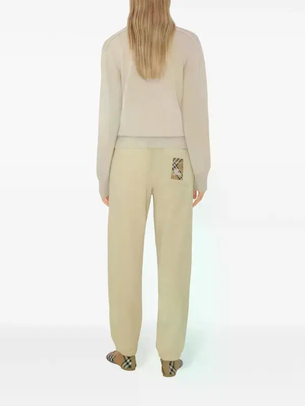 Burberry Check Label Cotton Track Pants