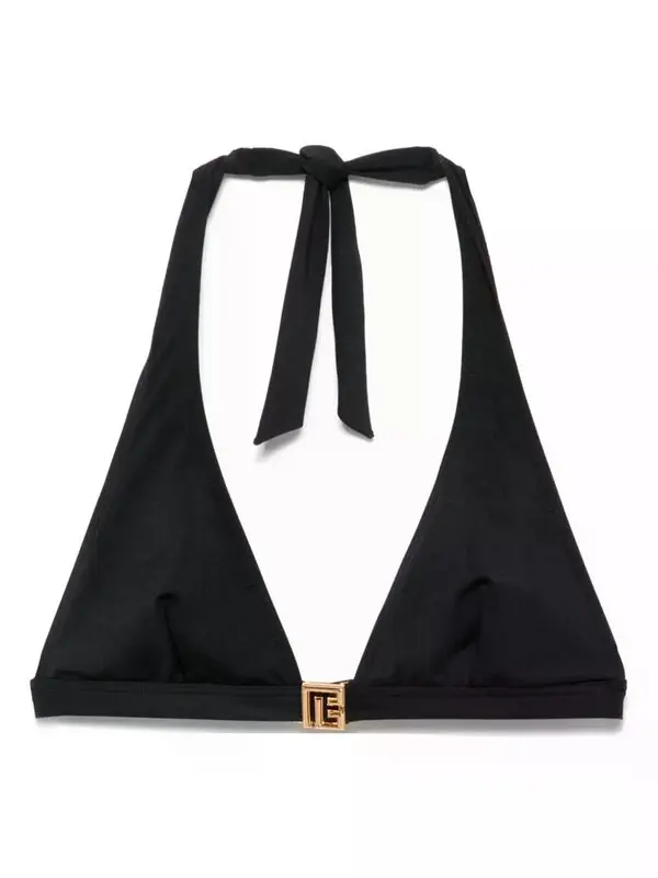 Balmain Triangle Cup Halterneck Bikini - Black