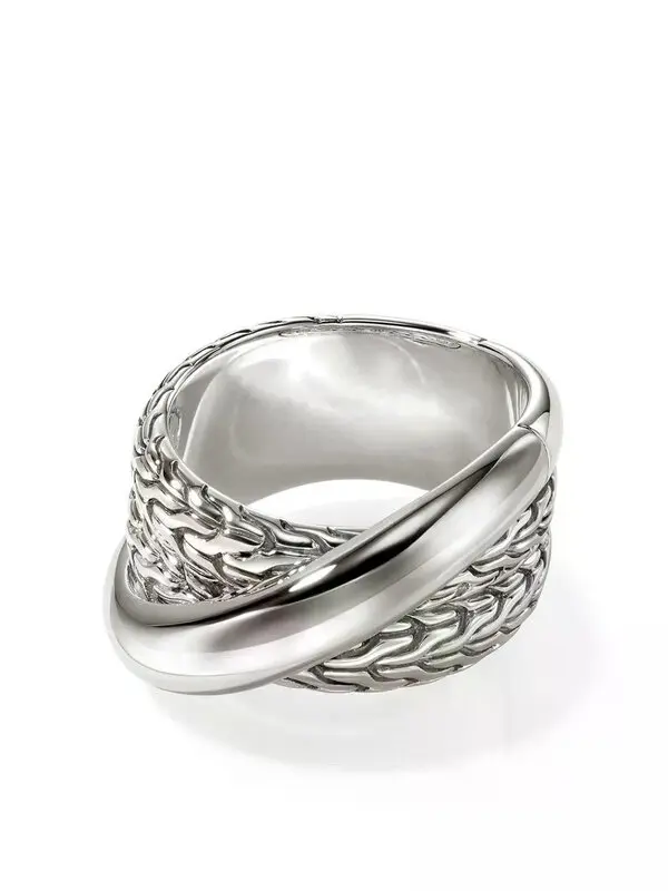 John Hardy Sterling Crossover Ring - Silver